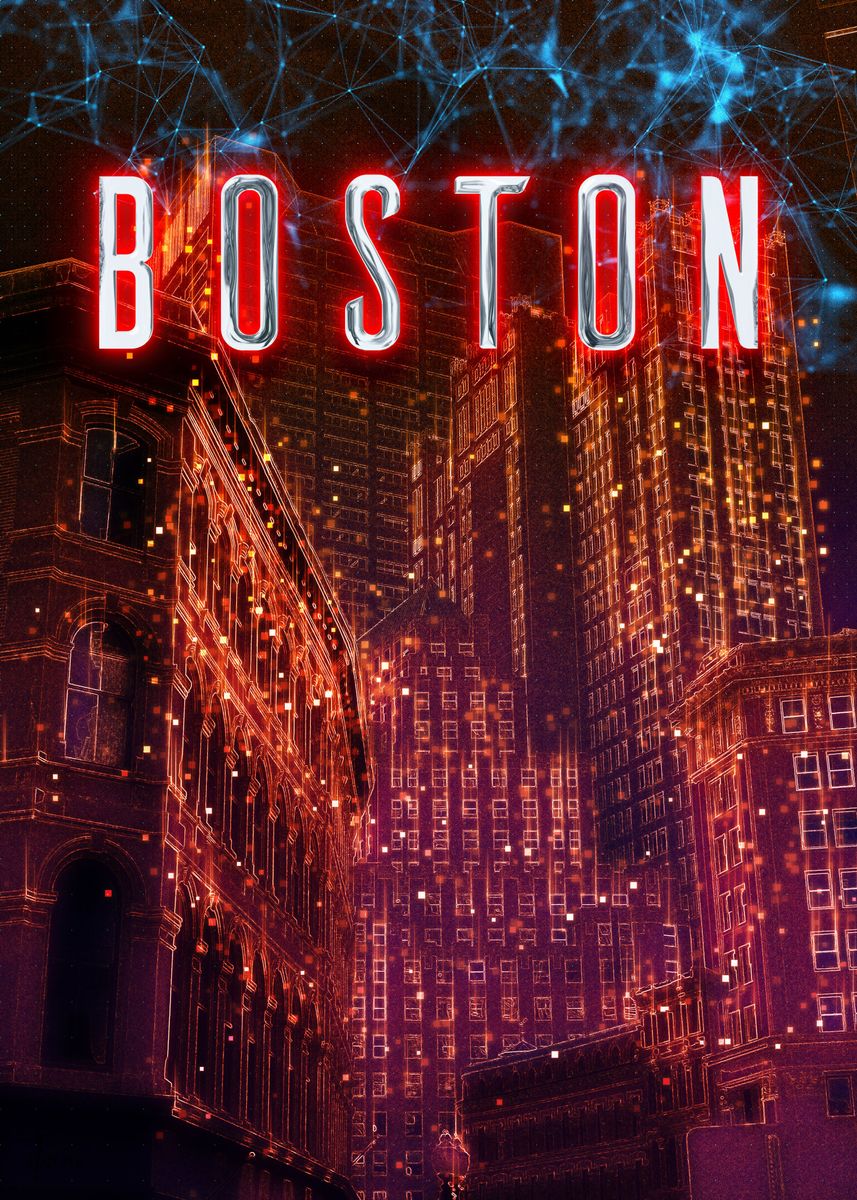 'Boston' Poster, picture, metal print, paint by Petra Rommelfanger ...