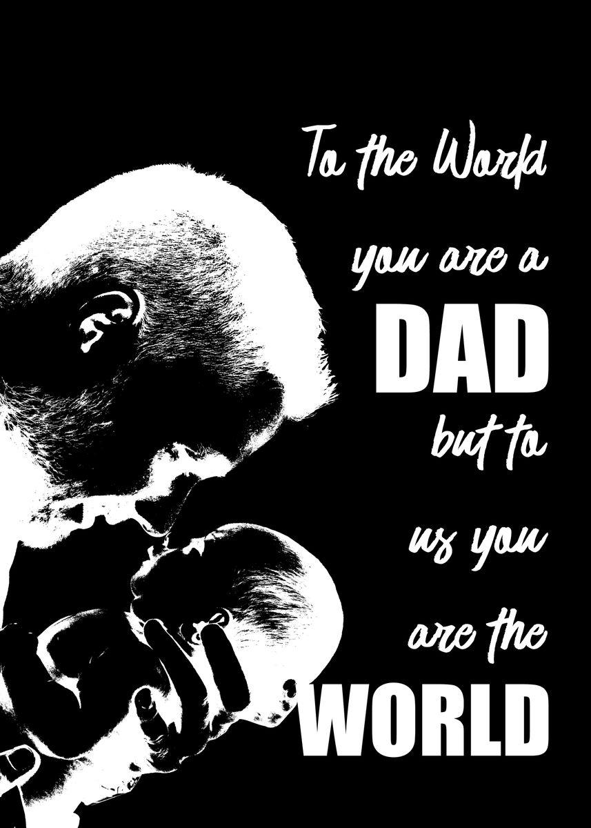 'Dad Quote Wall Decor' Poster, picture, metal print, paint by ...