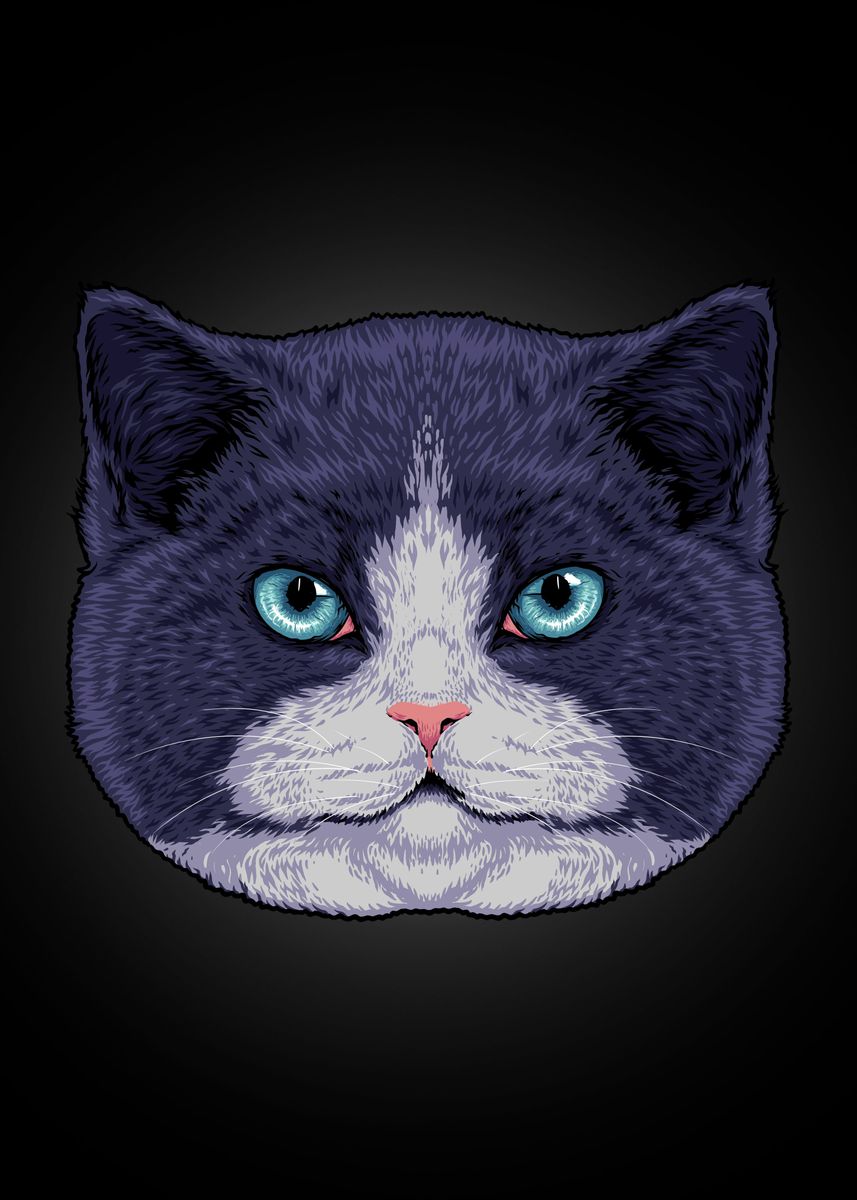 'Cat' Poster, picture, metal print, paint by The Matrix | Displate