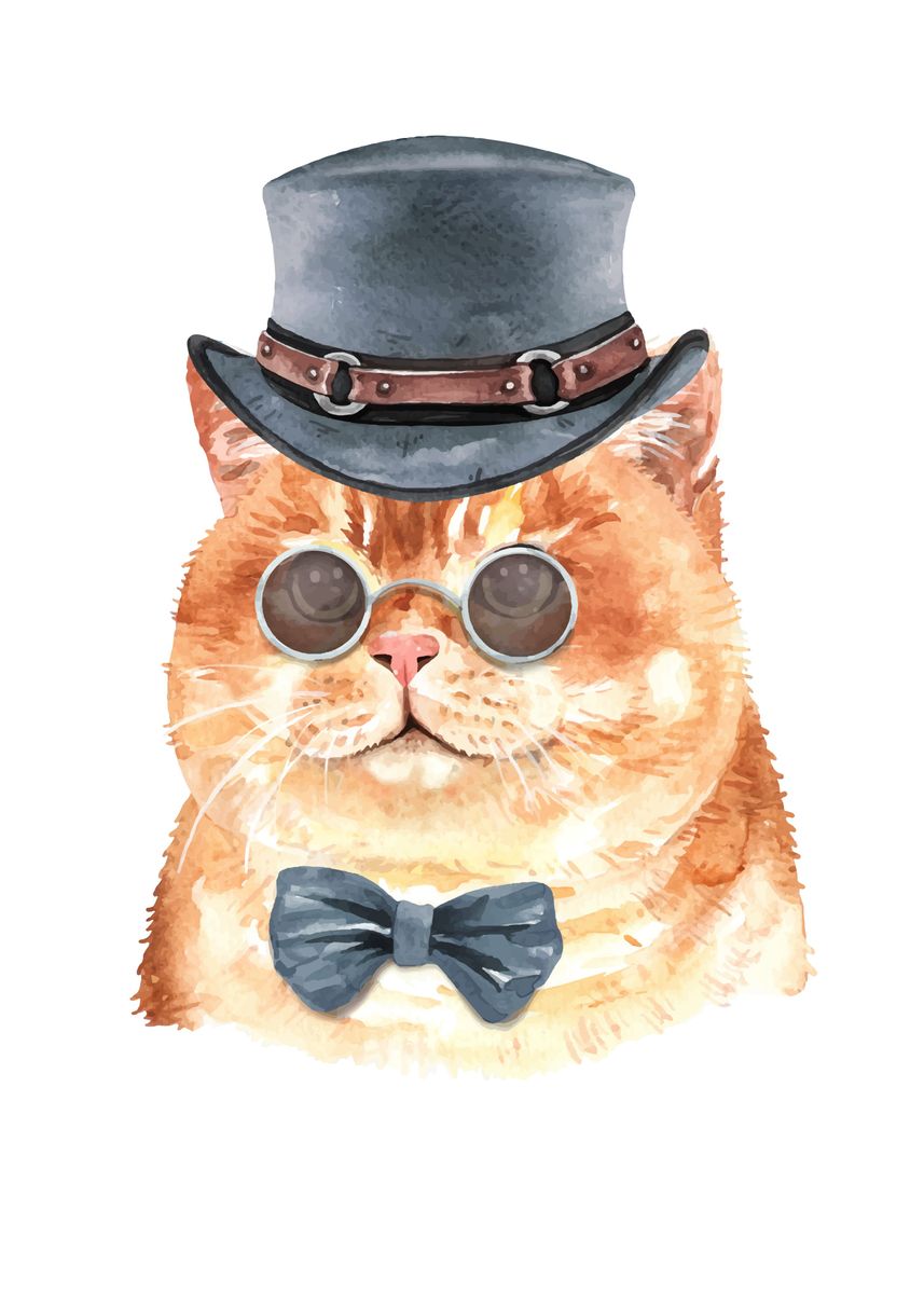 ' Mr Cat' Poster by Pirate Shadow Familar | Displate