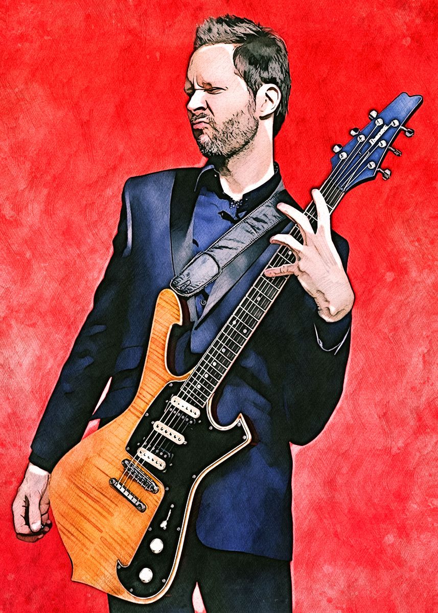 'Paul Gilbert' Poster, picture, metal print, paint by Logi Logic | Displate