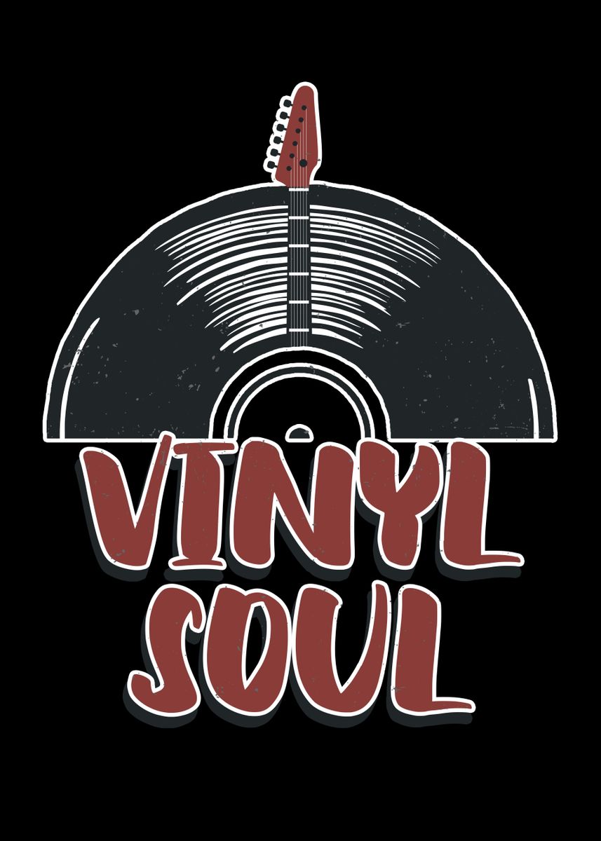 'Vinyl Soul Vintage Record' Poster, picture, metal print, paint by ...