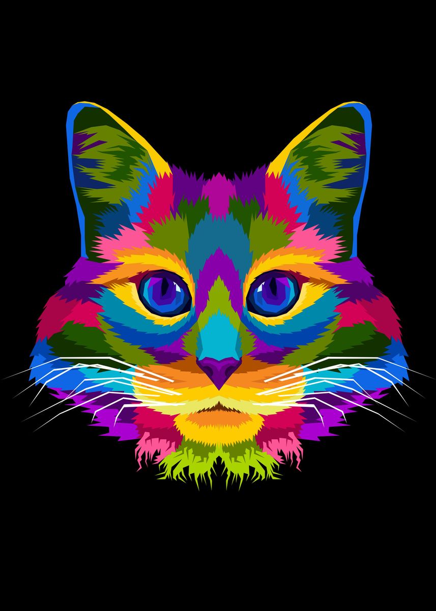 'Wpap Cat' Poster by Chainsaw Witcher | Displate