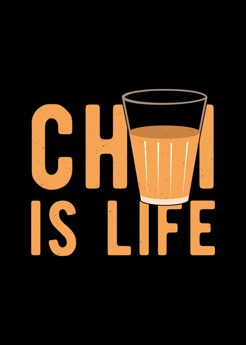 'Funny Chai' Poster, picture, metal print, paint by Visualz | Displate