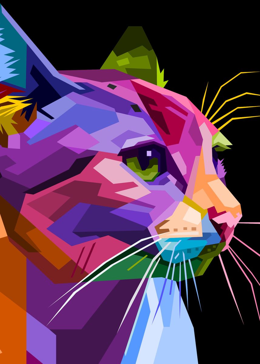 'Wpap Cat' Poster by Chainsaw Witcher | Displate