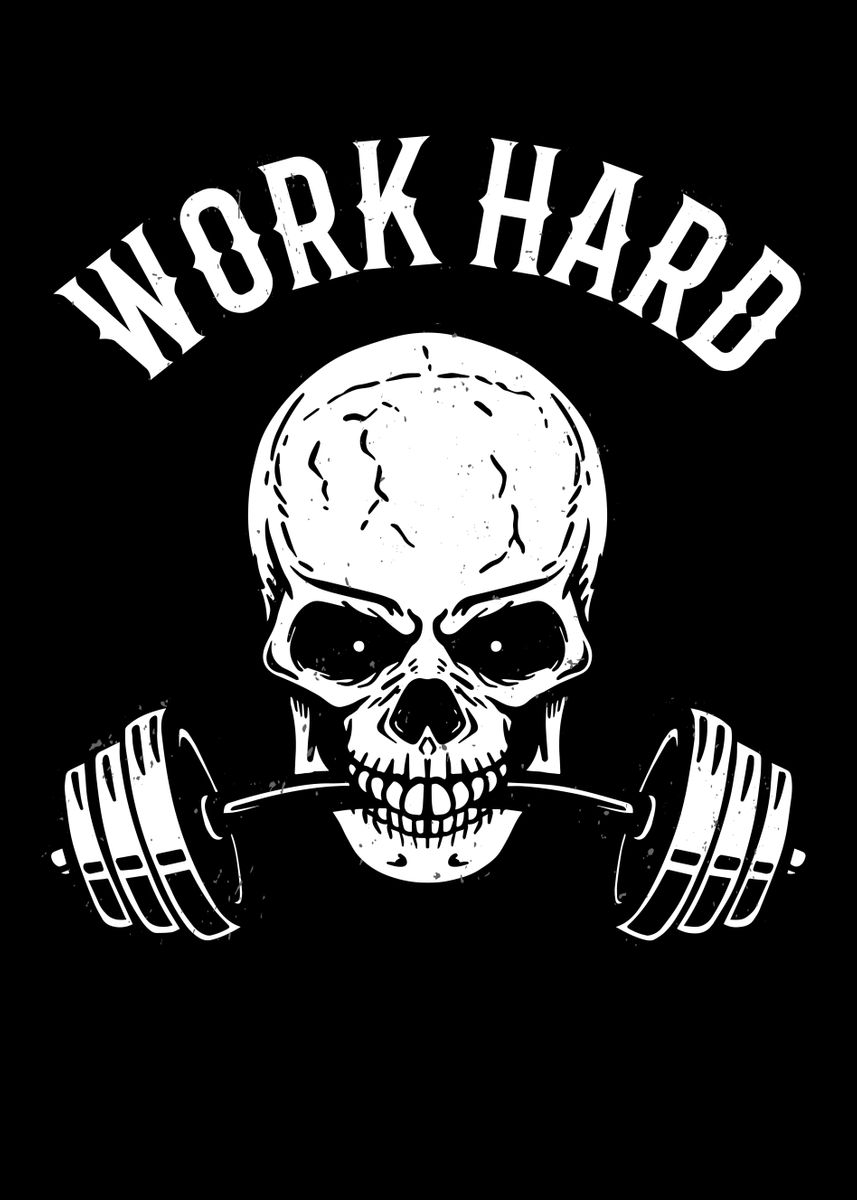 'Work Hard Workout Fitness' Poster by Foxxy Merch | Displate