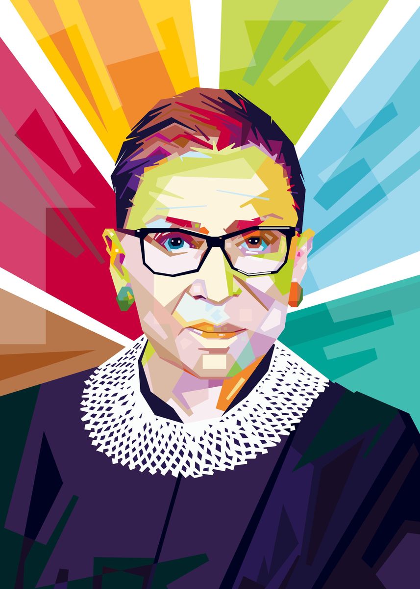 'Ruth Bader Ginsburg' Poster, picture, metal print, paint by Yusuf Dedi ...