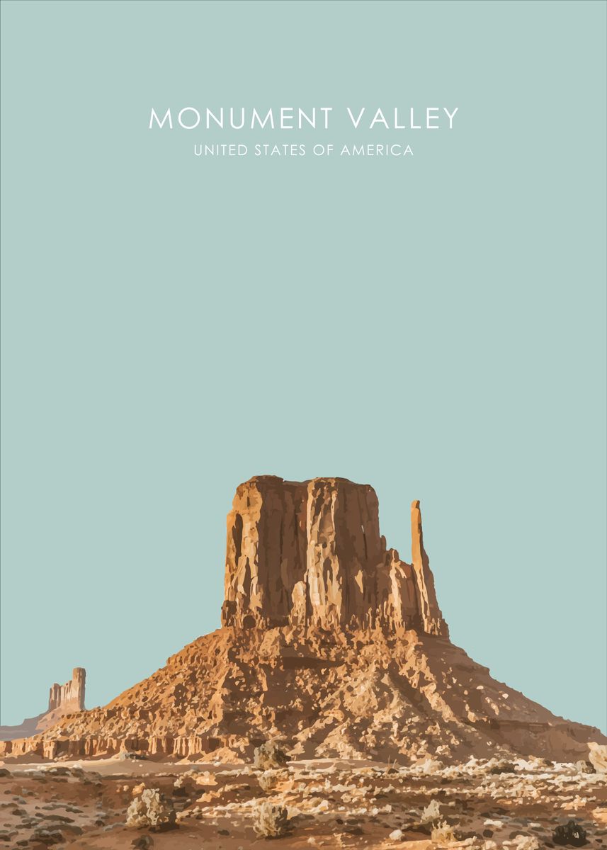 'Monument Valley Artwork' Poster, picture, metal print, paint by aio ...