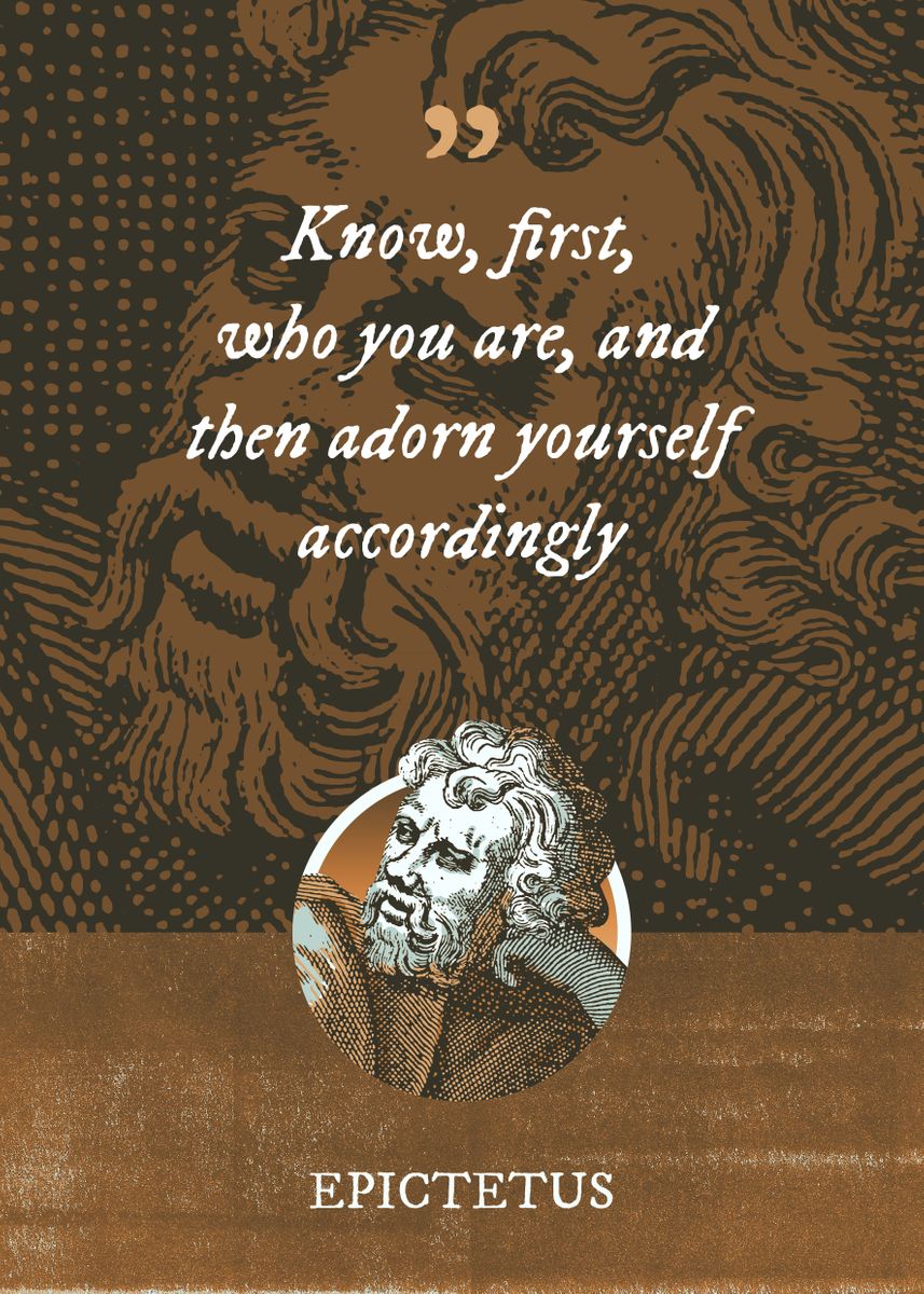 'Know first who you are ' Poster, picture, metal print, paint by ...
