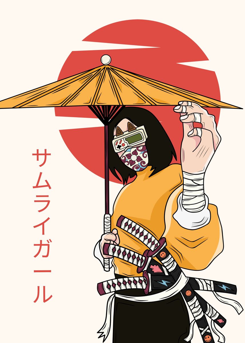 'Fanart Samurai girl' Poster by Chapella Setiawan | Displate