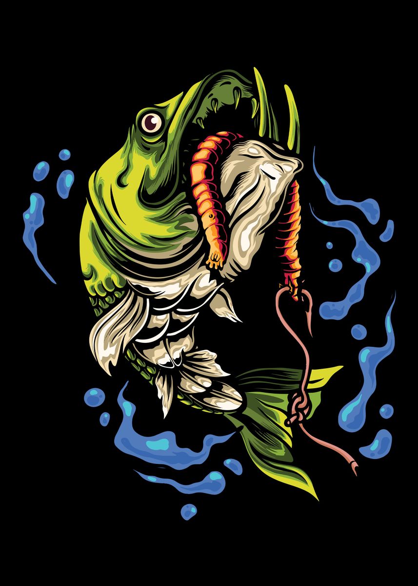 'Angler fish illustration' Poster, picture, metal print, paint by Ari ...