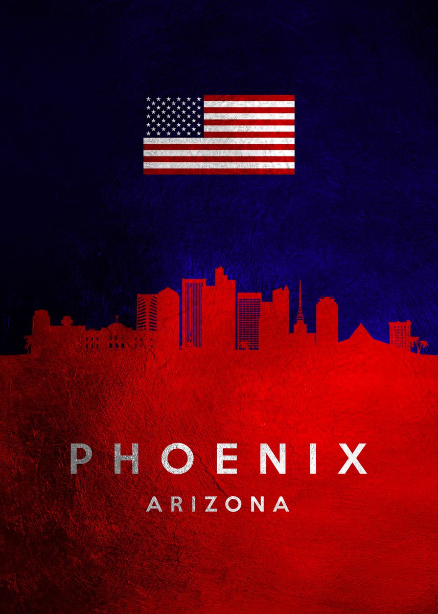 'Phoenix Arizona Skyline' Poster by ABConcepts | Displate