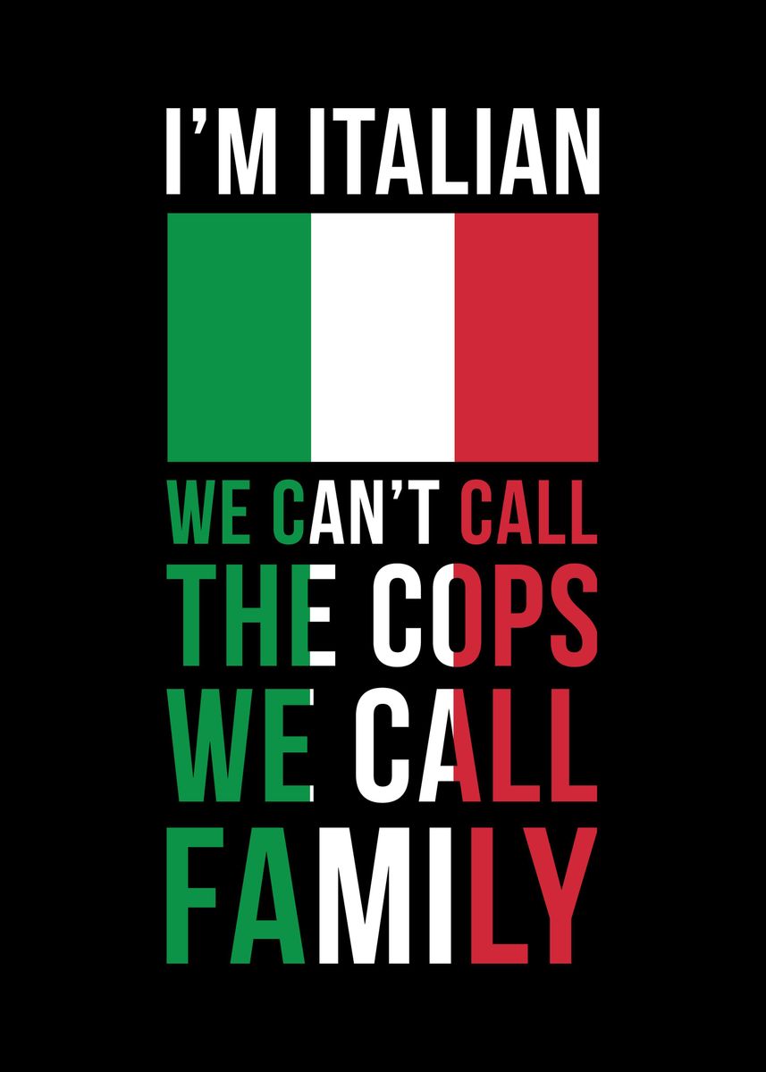 'Funny Italian Family Gift' Poster, picture, metal print, paint by ...