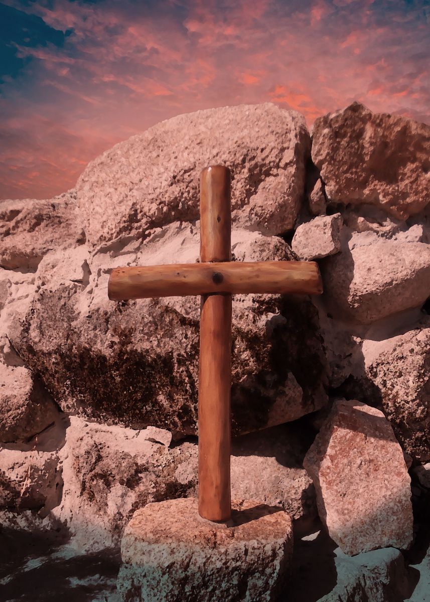 'Wood Cross' Poster by NoRose | Displate