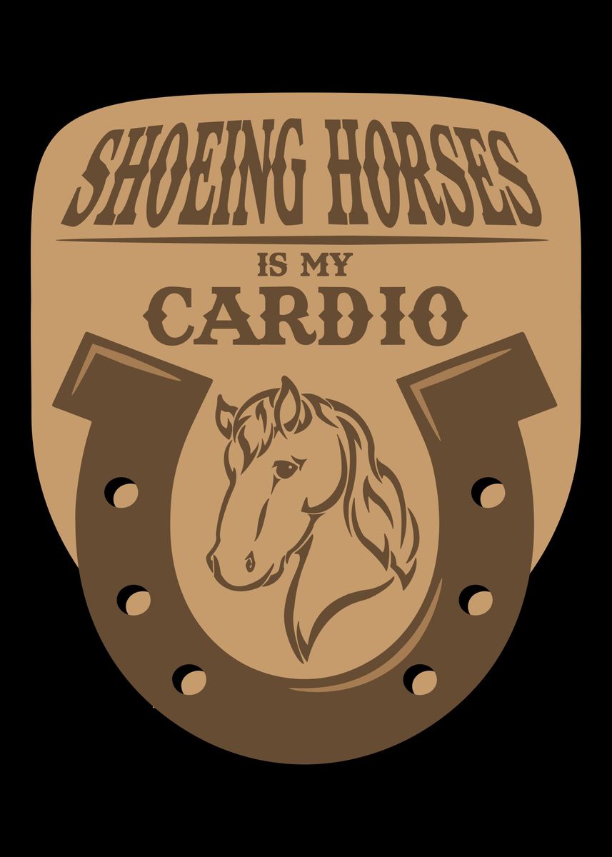 'Farrier Shoeing Horses' Poster, picture, metal print, paint by ...