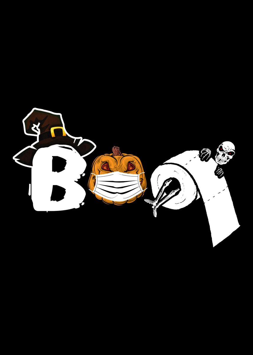 'Boo Covid Halloween' Poster, picture, metal print, paint by Cooldruck ...