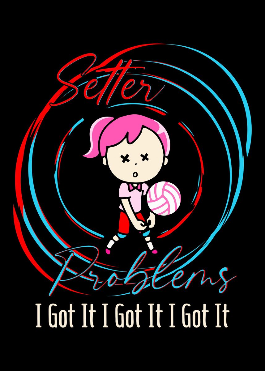 'Volleyball Player Setter' Poster, picture, metal print, paint by ...