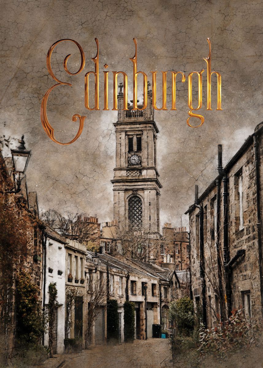 'Edinburgh' Poster, picture, metal print, paint by Petra Rommelfanger ...