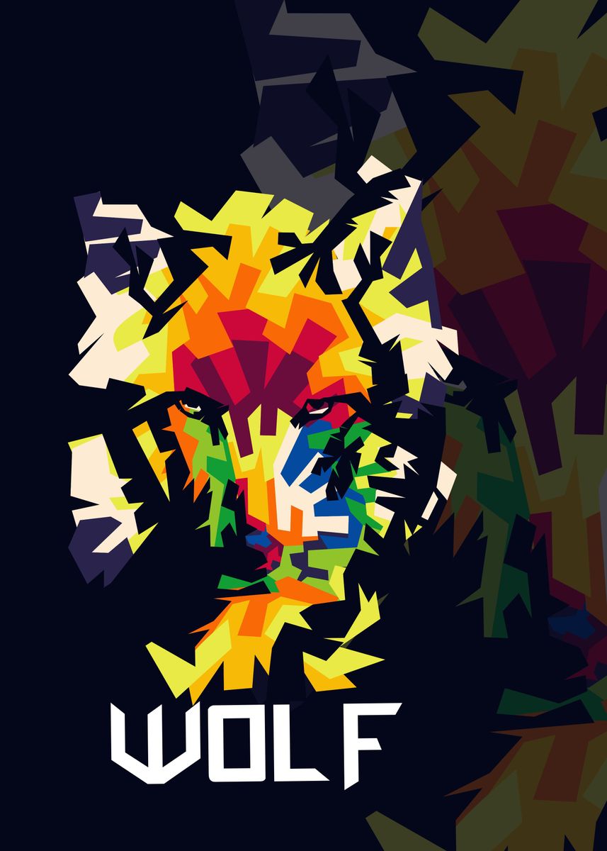 'wolf canid hybrid' Poster, picture, metal print, paint by Mshel Tyan ...