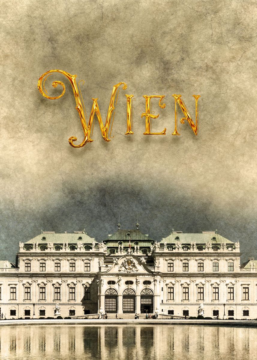 'Wien' Poster, picture, metal print, paint by Petra Rommelfanger | Displate