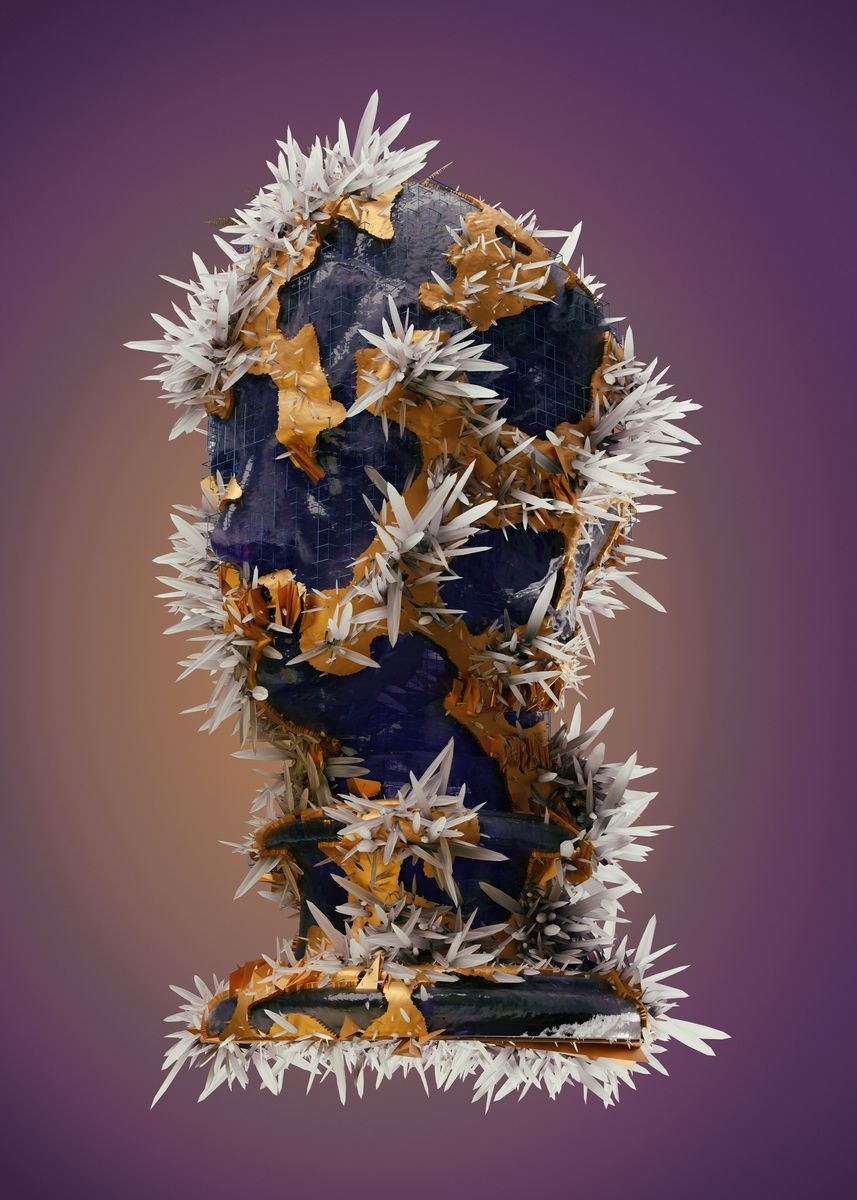 'FACE CRYSTALIZED' Poster, picture, metal print, paint by Gigi Gvalia ...