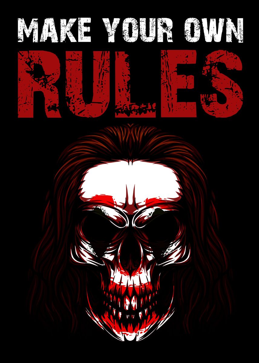 'Demon Skull Gothic Devil' Poster, picture, metal print, paint by Eye ...