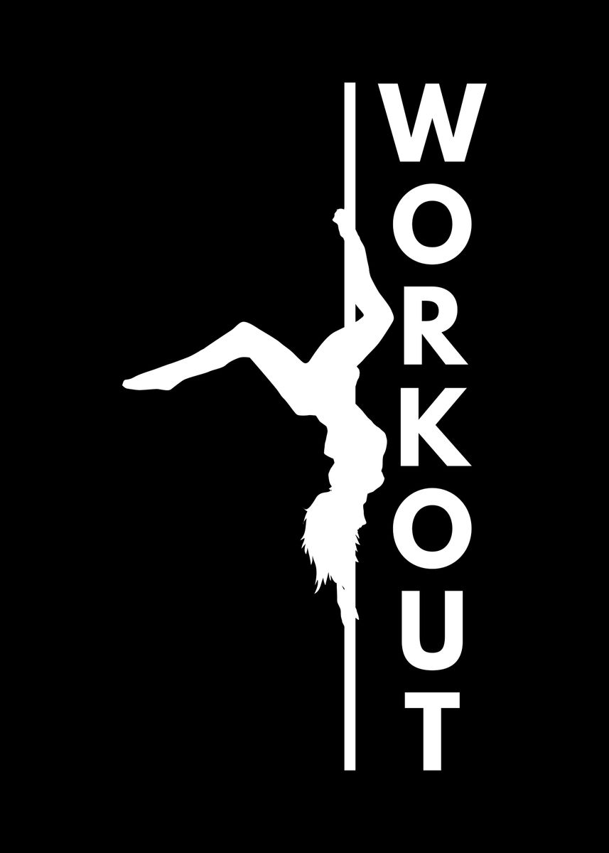 'Workout' Poster, picture, metal print, paint by bananadesign | Displate
