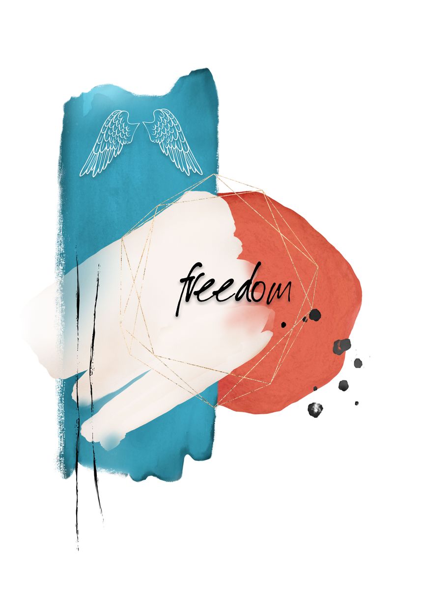 'Freedom modern art' Poster, picture, metal print, paint by JBJart ...