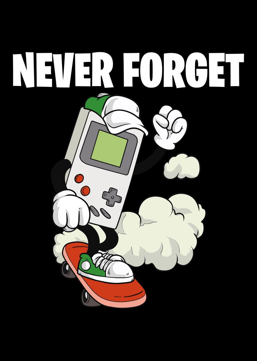 'Retro Never Forget 80s 90s' Poster, picture, metal print, paint by ...