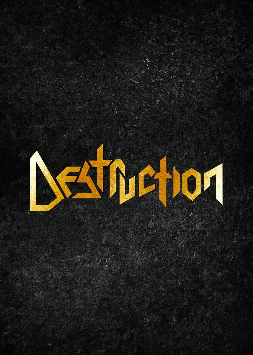 'DESTRUCTION' Poster, picture, metal print, paint by Bestselling Music ...
