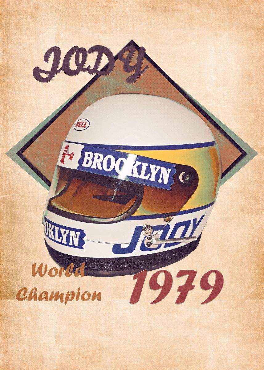 'Jody Scheckter helmet' Poster, picture, metal print, paint by Abraham ...