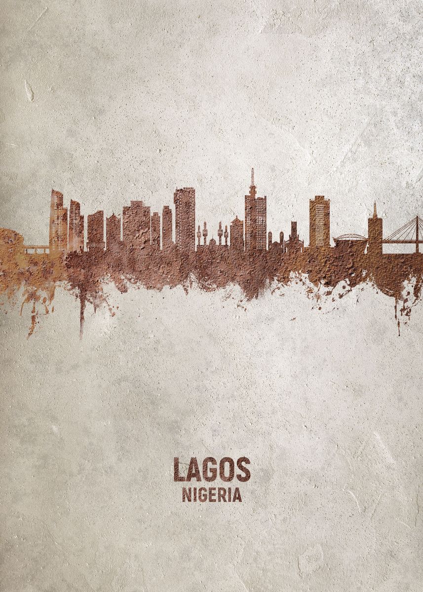'Lagos Skyline Nigeria' Poster by Michael Tompsett | Displate