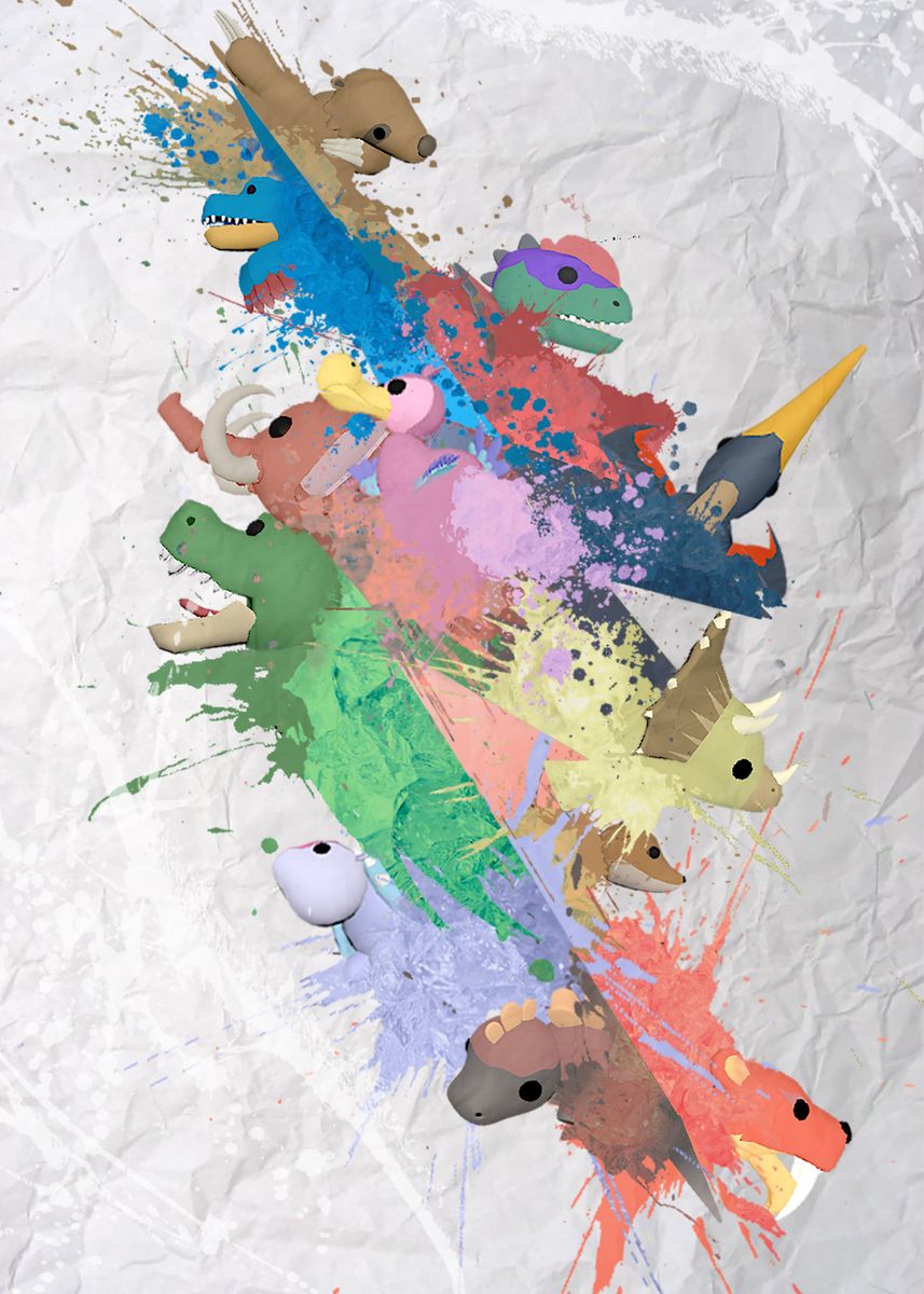 'AdoptMe Fossil Pets' Poster, picture, metal print, paint by david ...