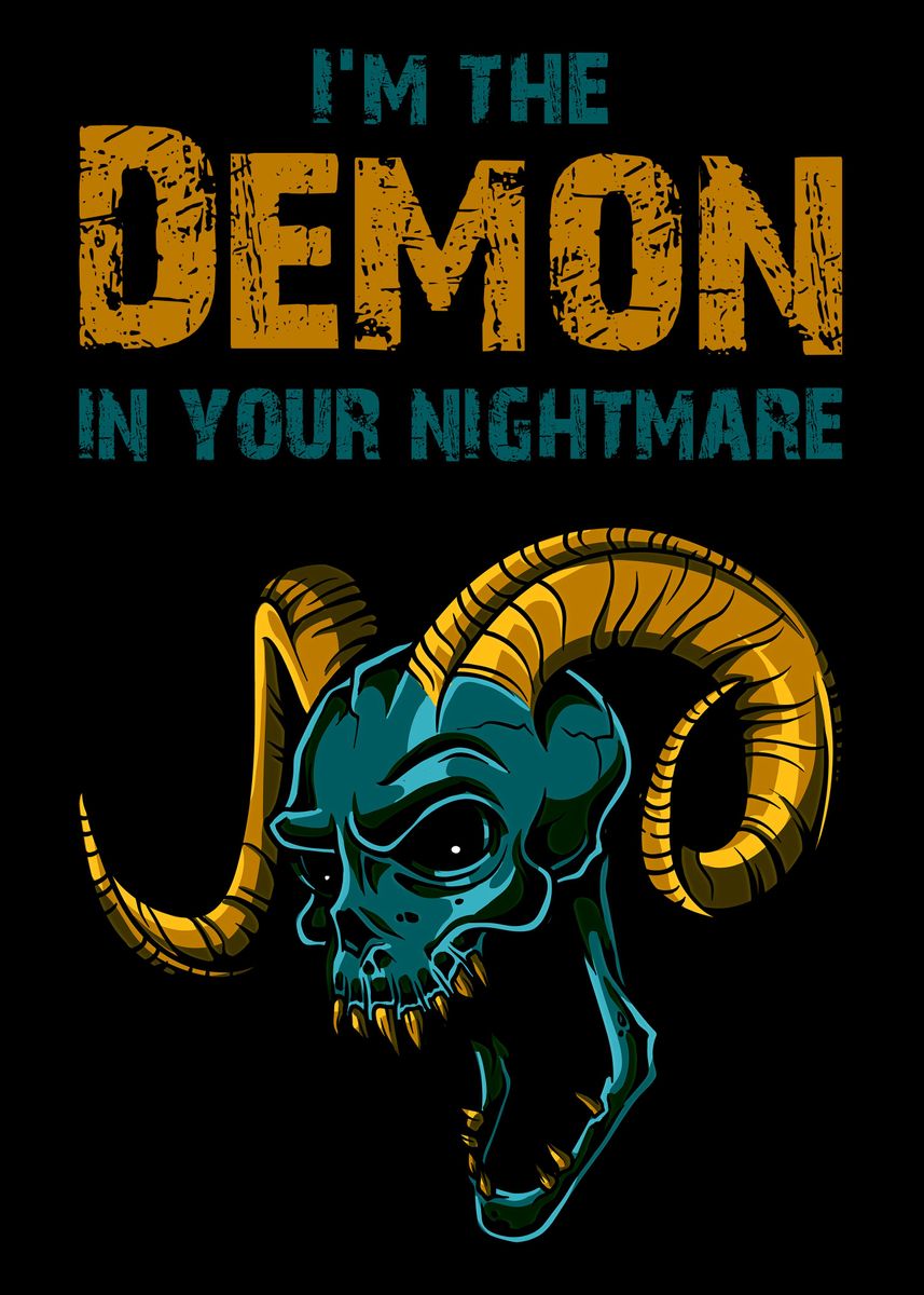 'Demon Skull Gothic Devil' Poster by Eye-Catcher | Displate