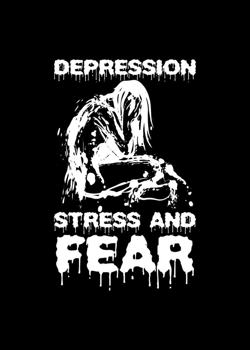 'Depression Stress and' Poster, picture, metal print, paint by Francois ...
