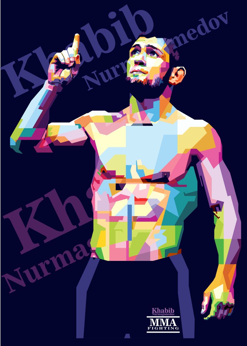 'Khabib Nurmagomedov' Poster, picture, metal print, paint by Hari ...