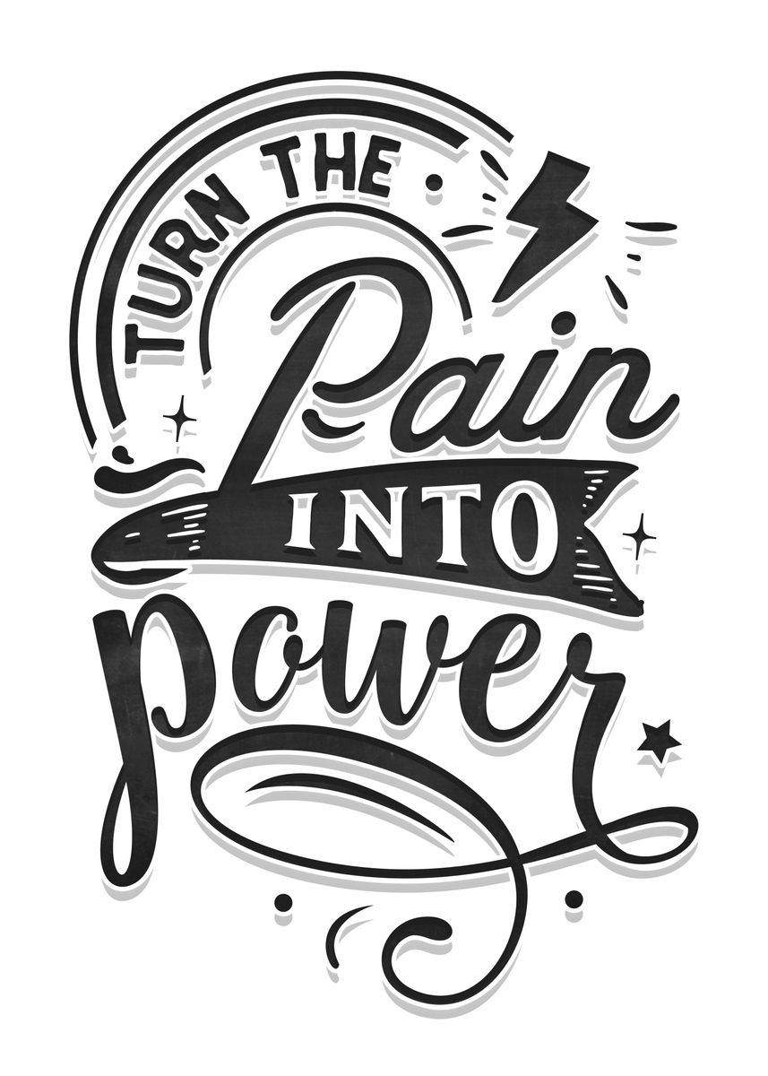 'Pain and Power' Poster, picture, metal print, paint by Juliana RW ...