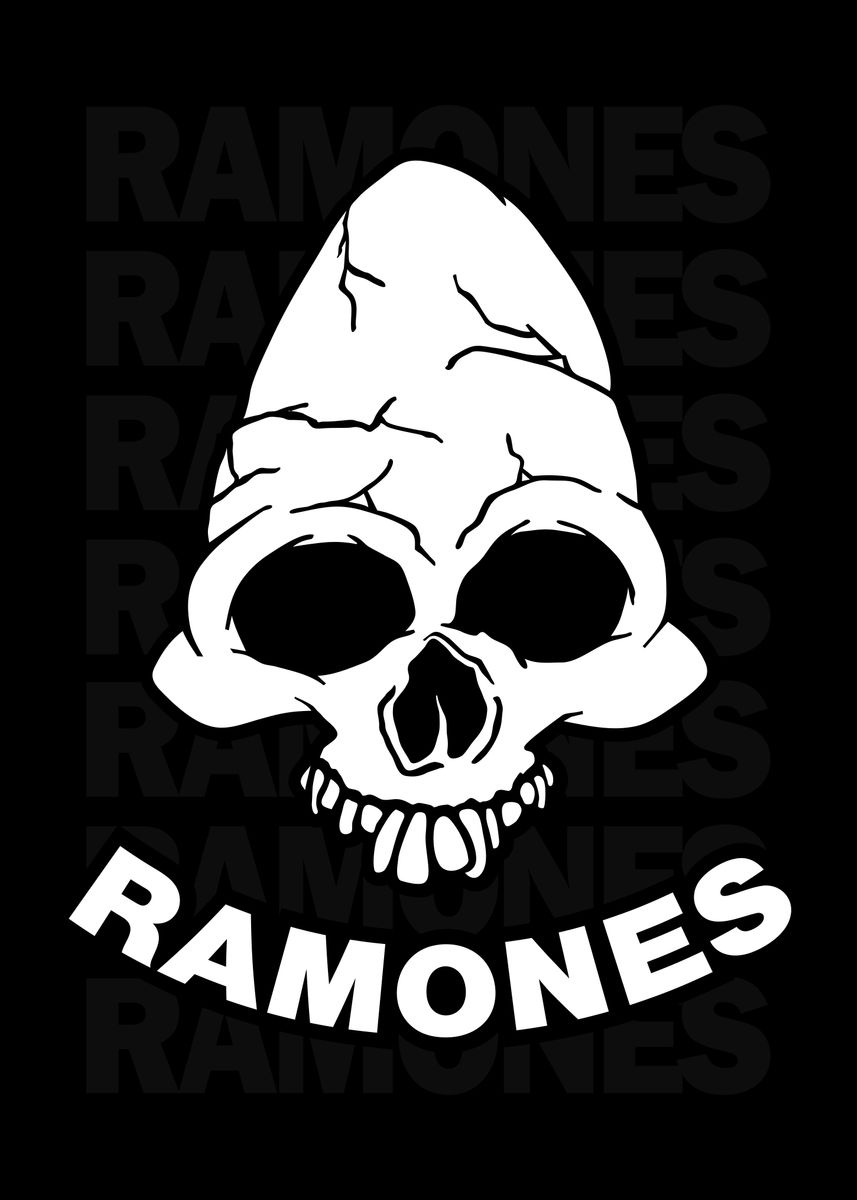 'Ramones Skull ' Poster by supergaff | Displate