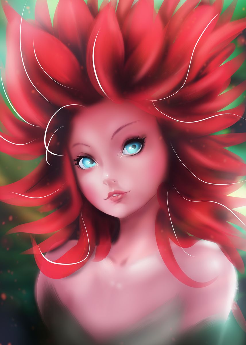 'Red Fairy' Poster, picture, metal print, paint by Alaak Univers | Displate