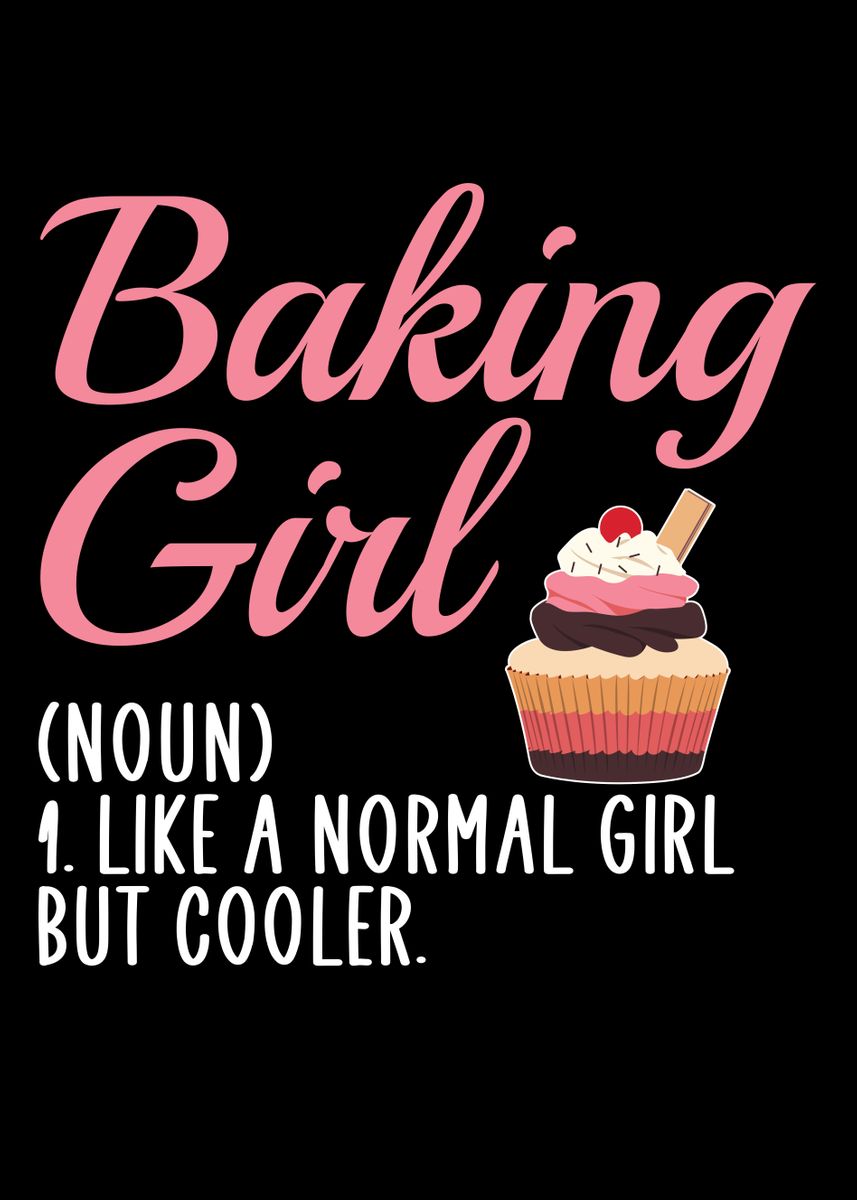 'baking girl' Poster by Andreas Schellenberg | Displate