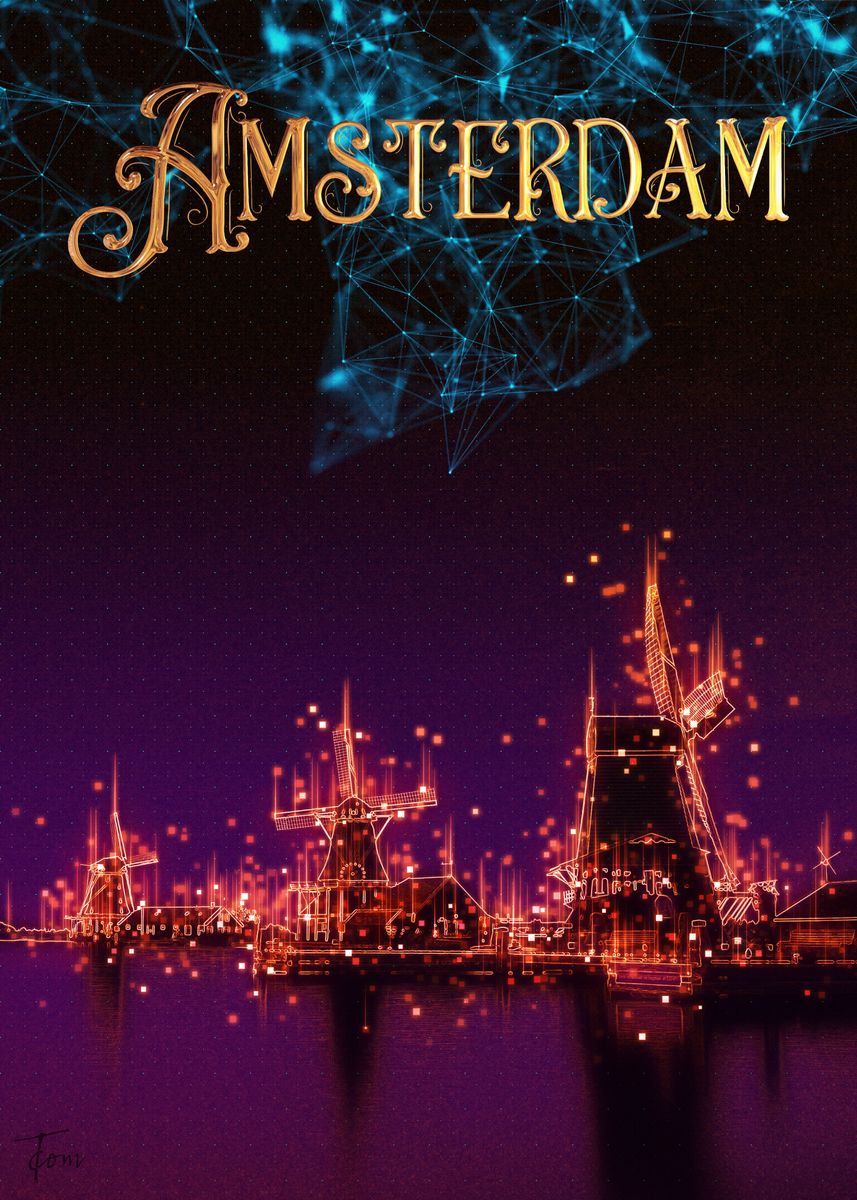 'Amsterdam' Poster by Petra Rommelfanger | Displate