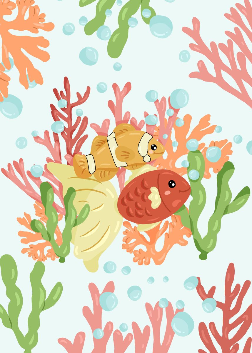 'Fish' Poster by Wayan Studio | Displate