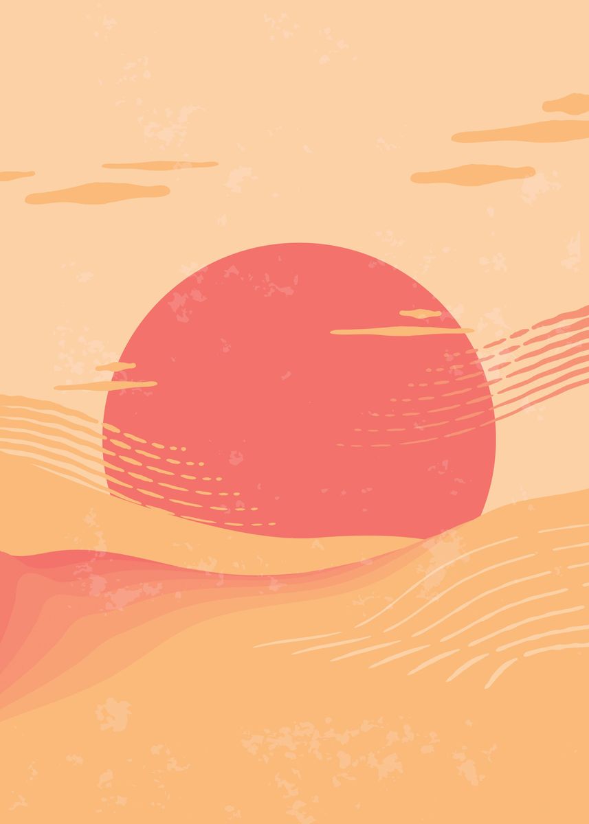 'Desert Sun' Poster by Kunyah | Displate