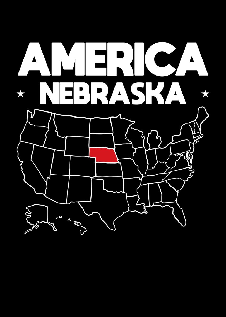 'USA gift Nebraska State' Poster by cecatto | Displate