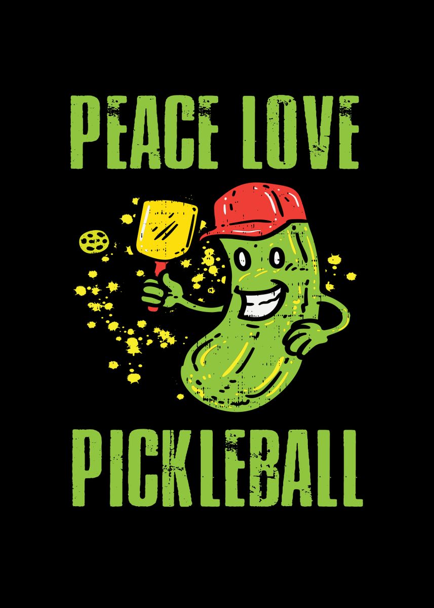 'Funny Pickleball' Poster, picture, metal print, paint by Shiva121 ...