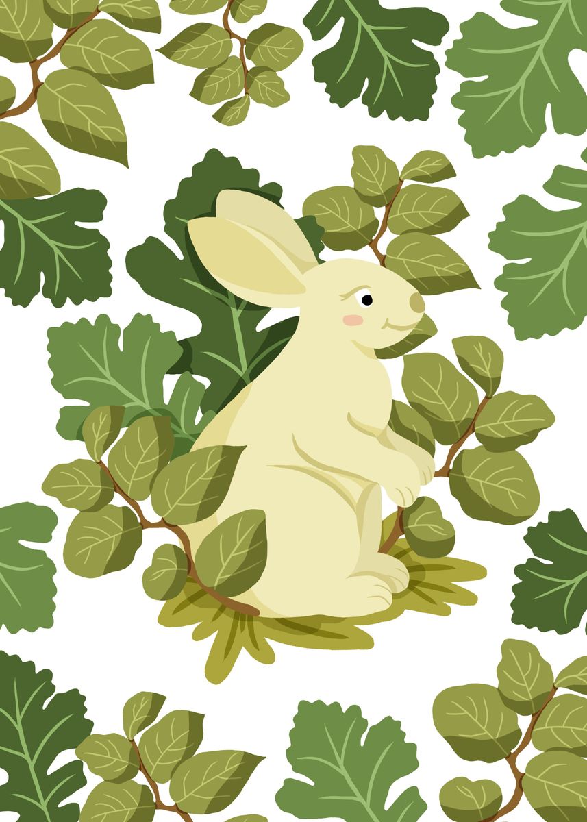 'Rabbit' Poster by Wayan Studio | Displate