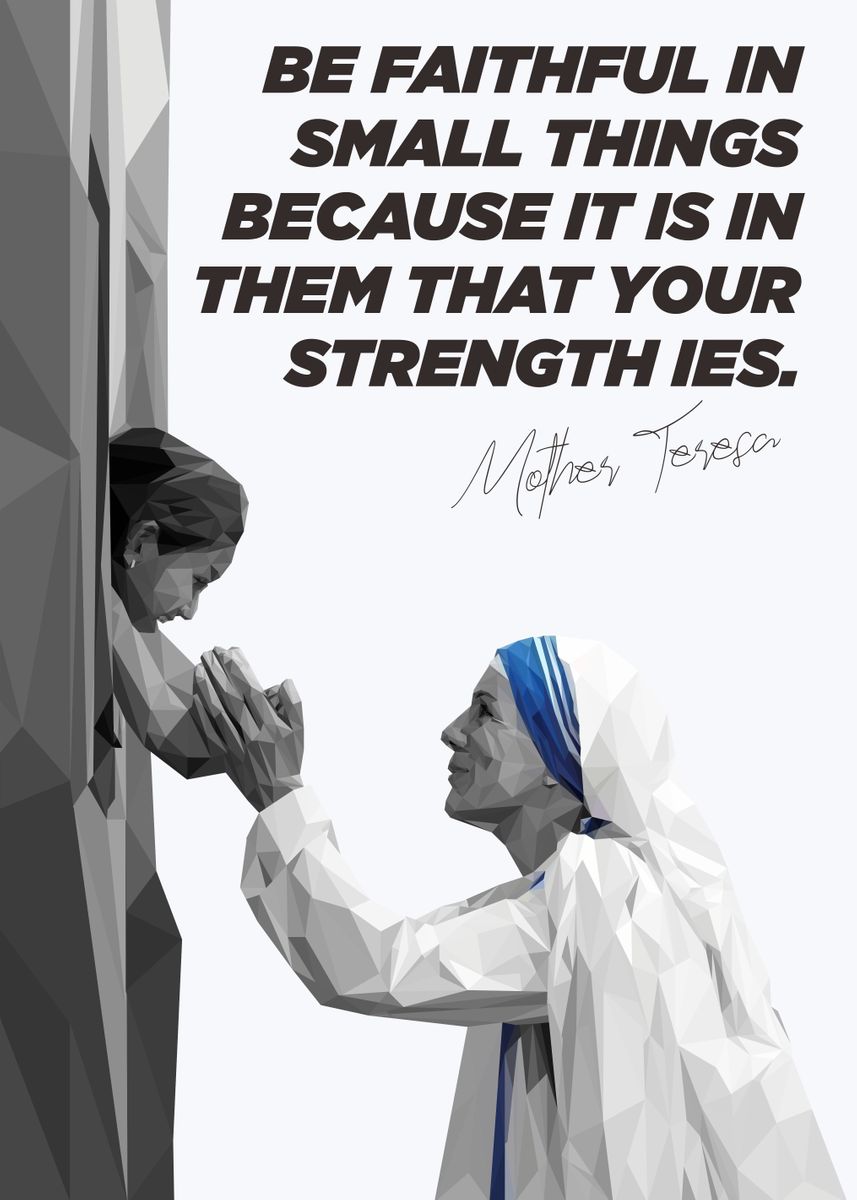 'Mother teresa' Poster, picture, metal print, paint by Lowpoly Posters ...
