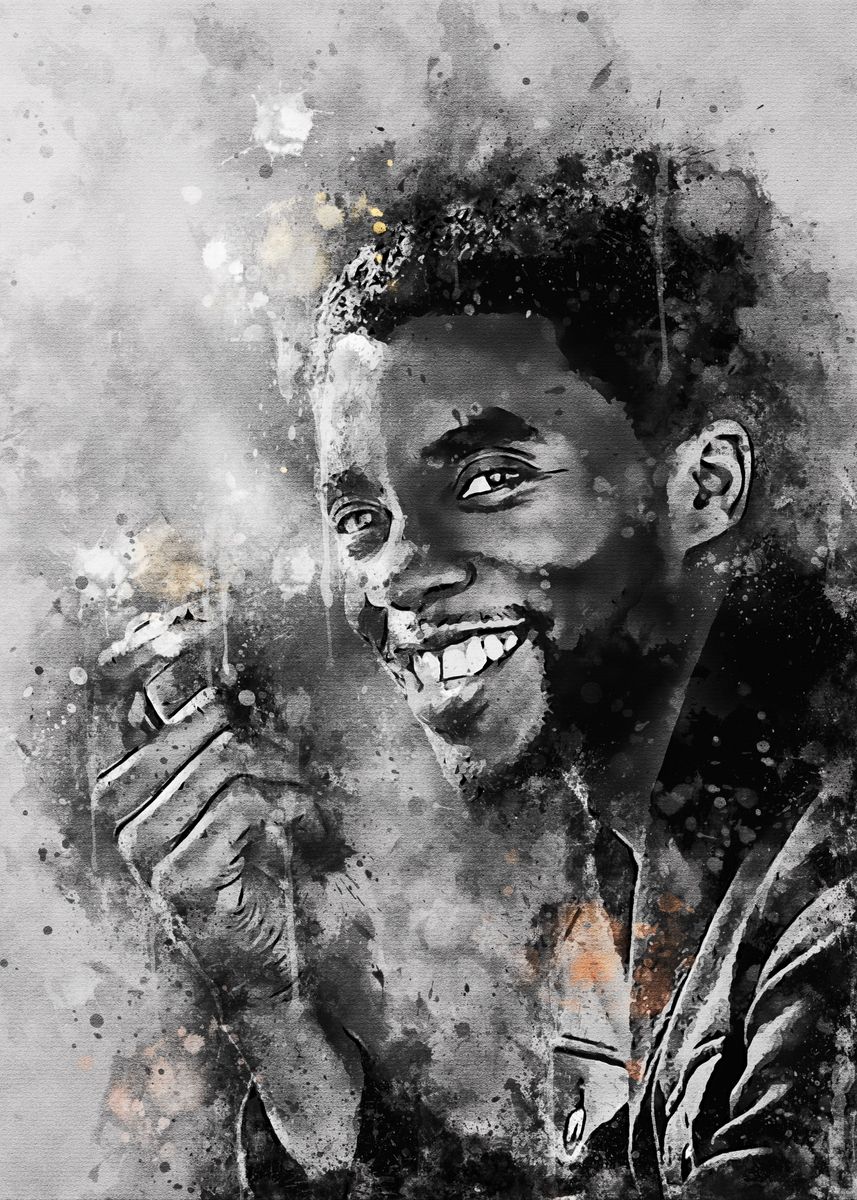 'chadwick boseman' Poster, picture, metal print, paint by Infinix Art ...