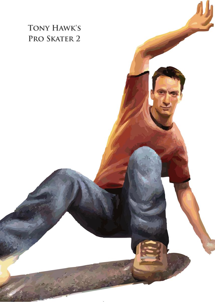 'Tony Hawks Pro Skater 2 ' Poster, picture, metal print, paint by Green ...