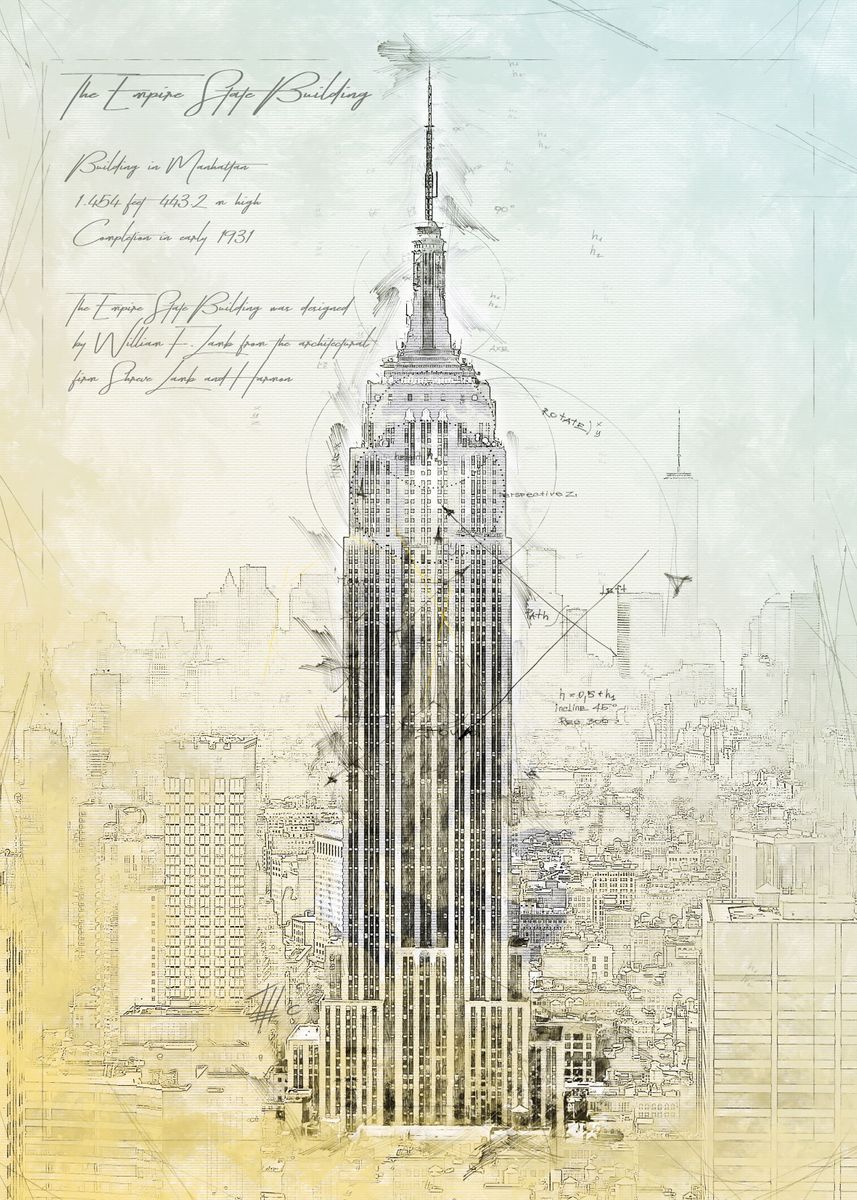 'Empire State Building' Poster by Theo Decker | Displate